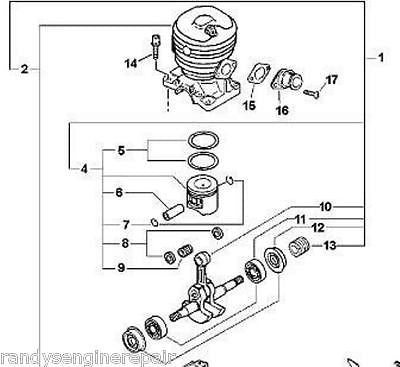 shortblock ECHO CHAINSAW CS-520 CS-530 SB1080 CYLINDER – Randy's Engine ...