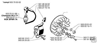 ignition module coil HUSQVARNA 254 257 261 268 154 39R – Randy's Engine ...