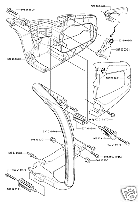 OEM Throttle Trigger Lever assembly HUSQVARNA 455 Rancher 460 Chainsaw ...