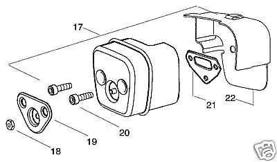 Husqvarna Muffler Bolt Cover & Nut Chain Saw parts fit 137 / 142 / 141 ...